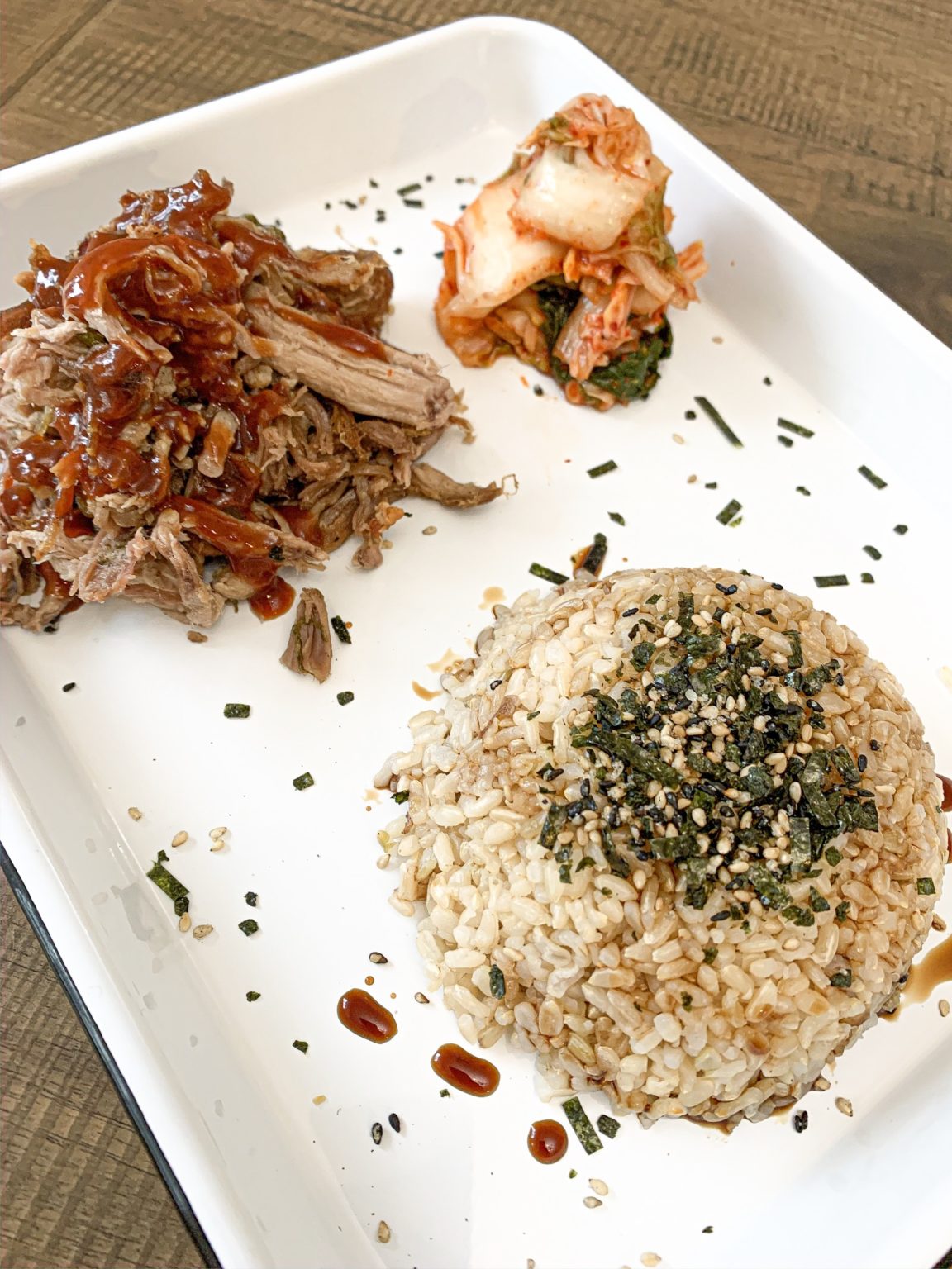 Umami BBQ Pork with Furikake Rice - Amy Le's Kitchen